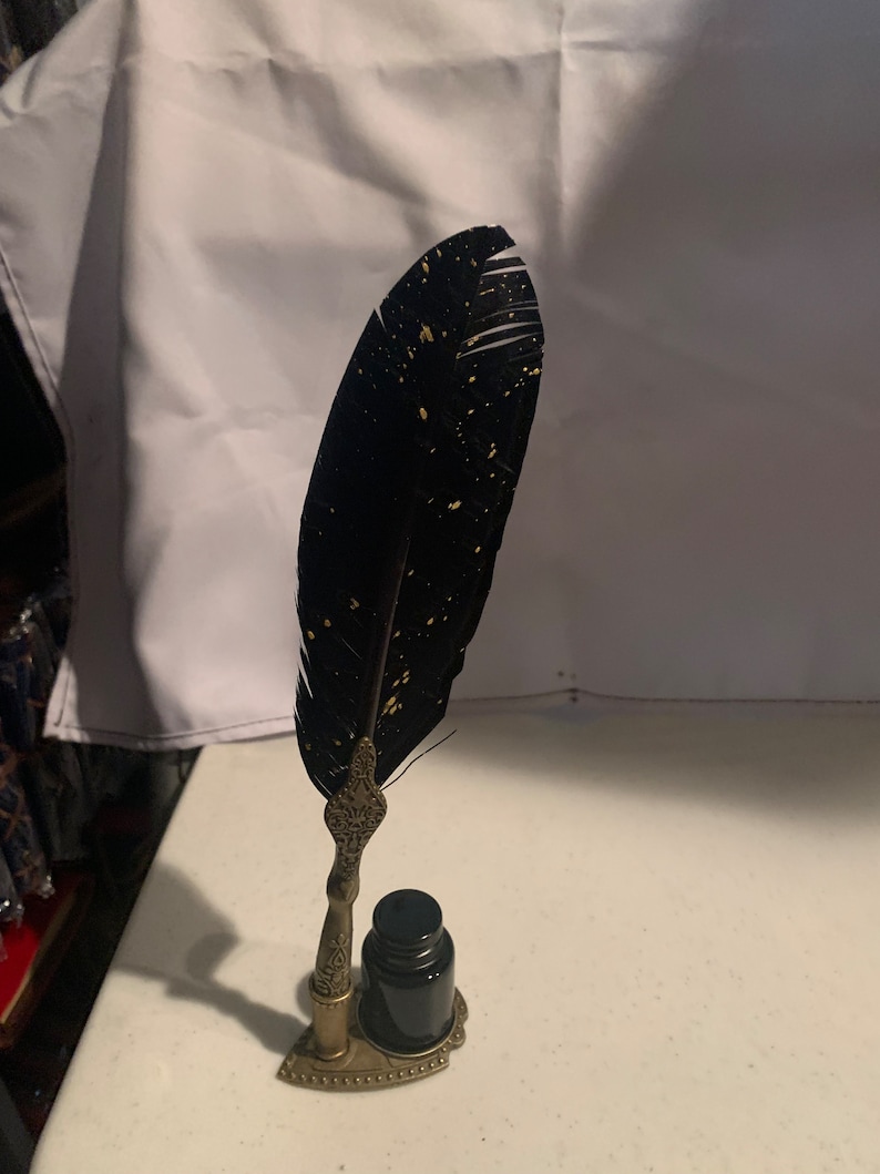 Exquisite Feather Pen Introduction to Calligraphy Set With Stand ...