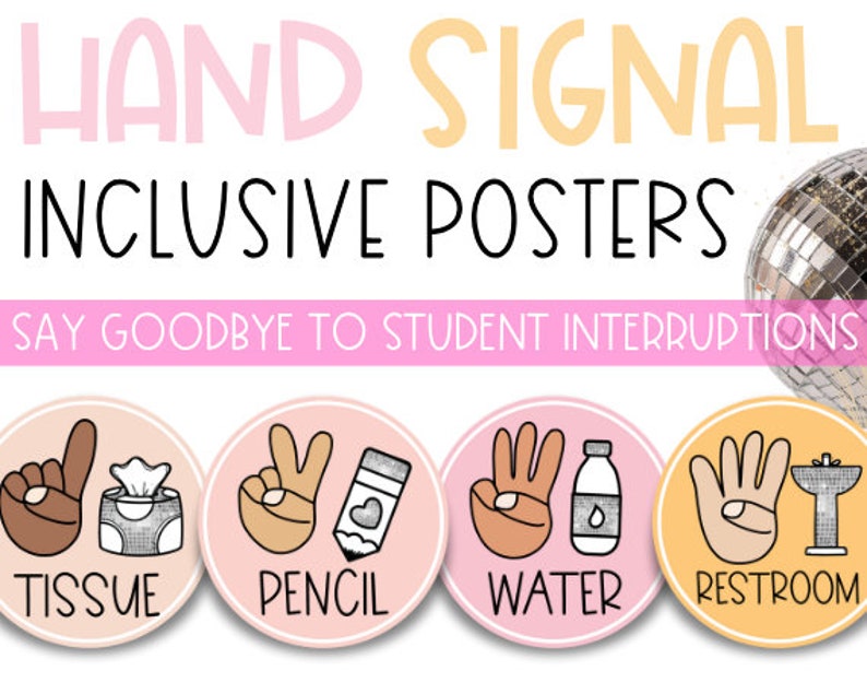 Disco Chic Hand Signal Posters - Etsy