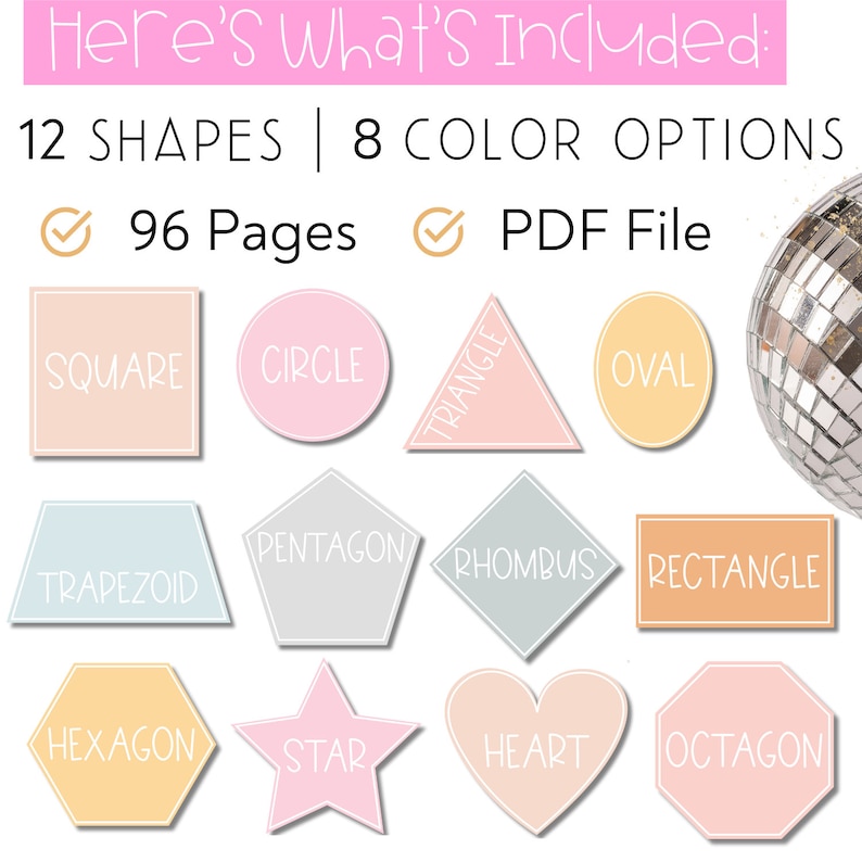 2D Shapes Classroom Math Wall Posters - Etsy