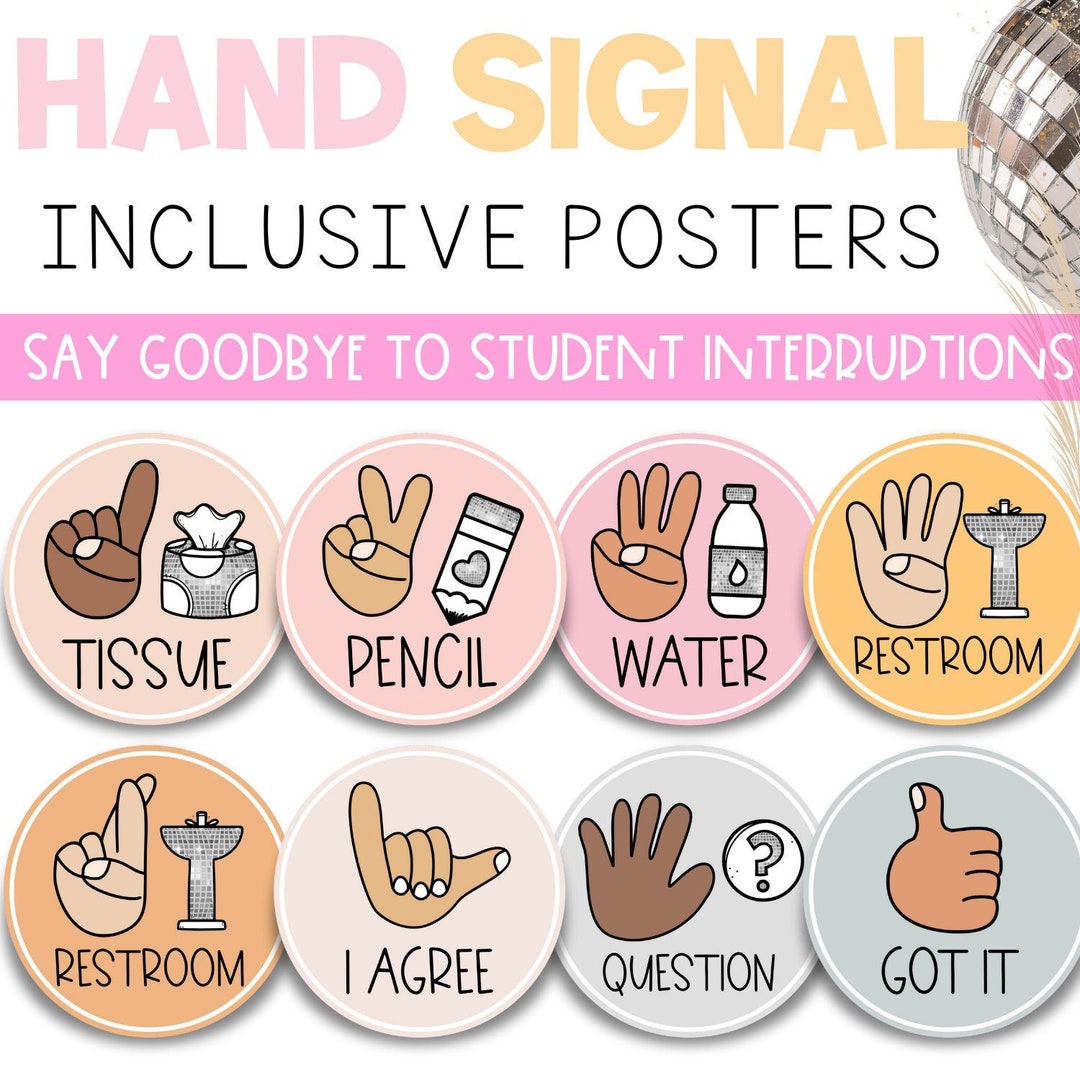 Disco Chic Hand Signal Posters - Etsy
