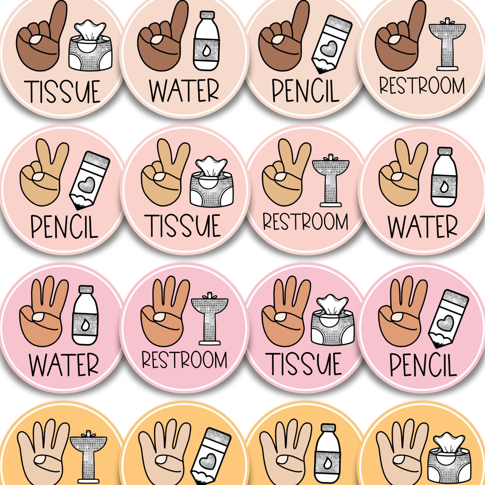 Disco Chic Hand Signal Posters - Etsy