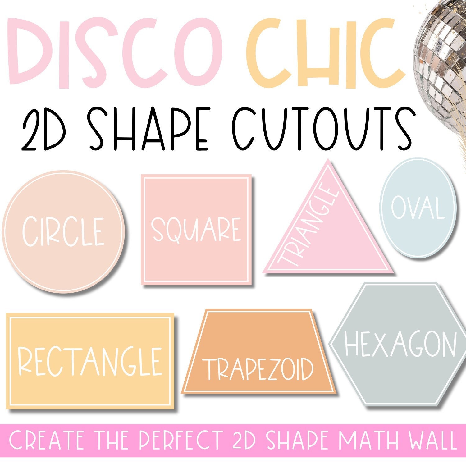 2D Shapes Classroom Math Wall Posters - Etsy
