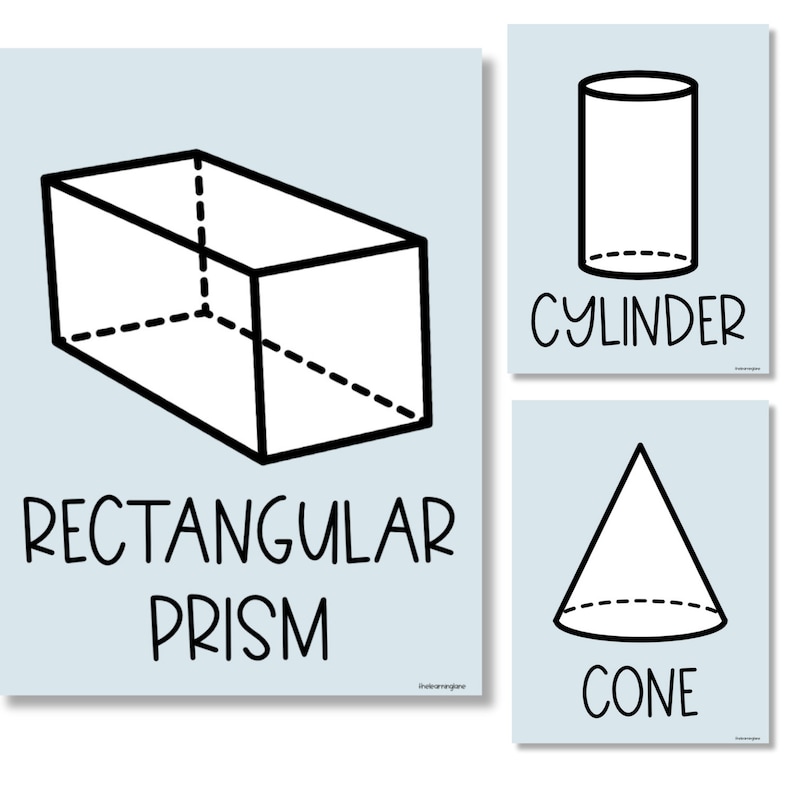 3D Shape Classroom Posters | Disco Chic | Boho Decor - Etsy