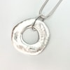 Big Round Pendant Rope Chain Necklace Gold Silver Circle Pendant ...