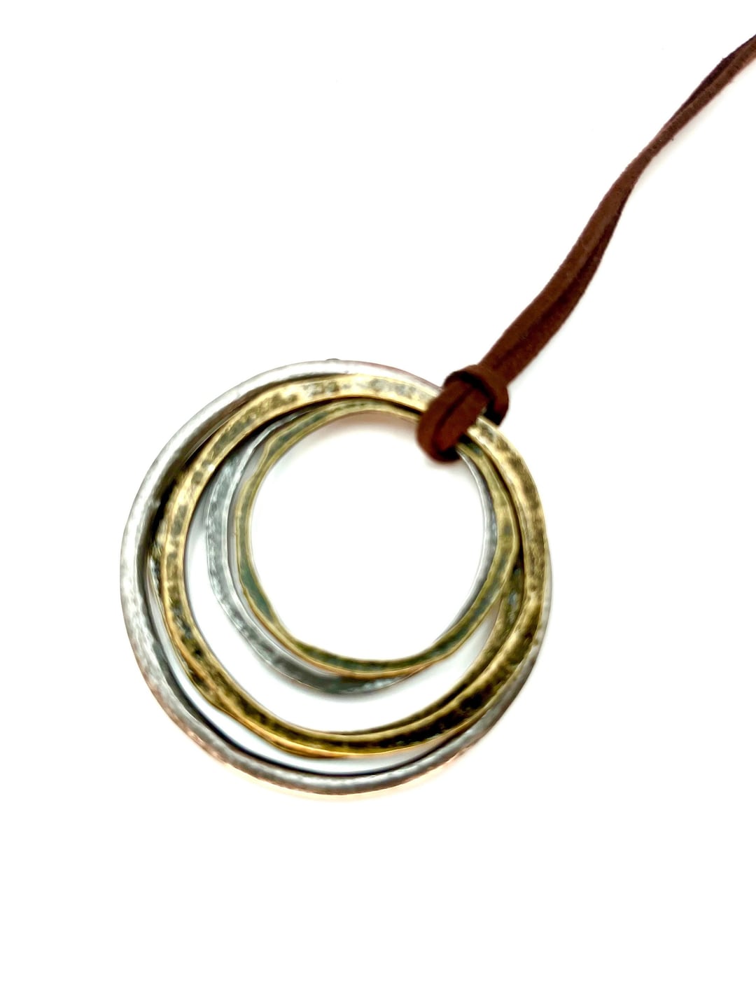Big Round Pendant Rope Chain Necklace Gold Silver Circle Pendant ...