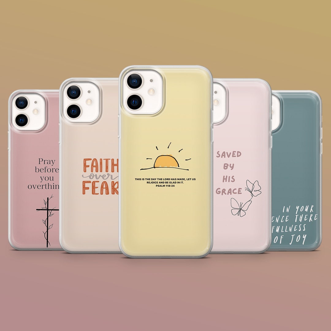 Christian Phone Case Inspiring Faith Cover for iPhone 15, 14,13,12,11 ...