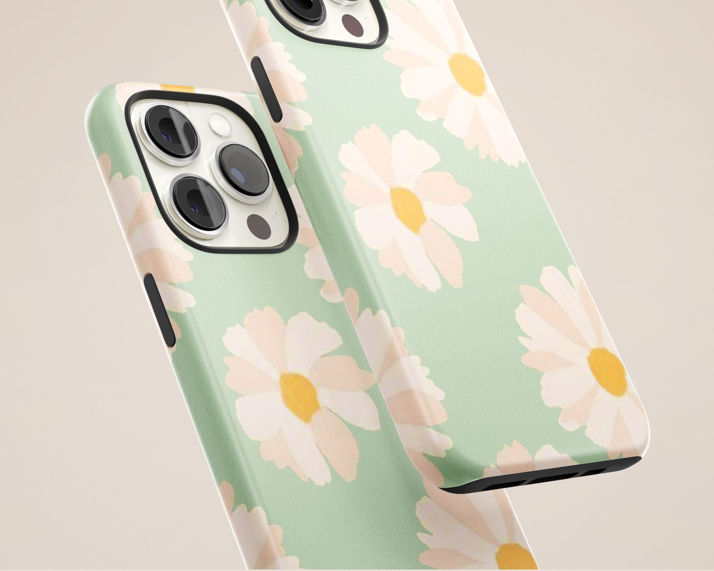 Daisy Flower Aesthetic Tough Case Pastel Phone Case for iPhone 14 Pro ...