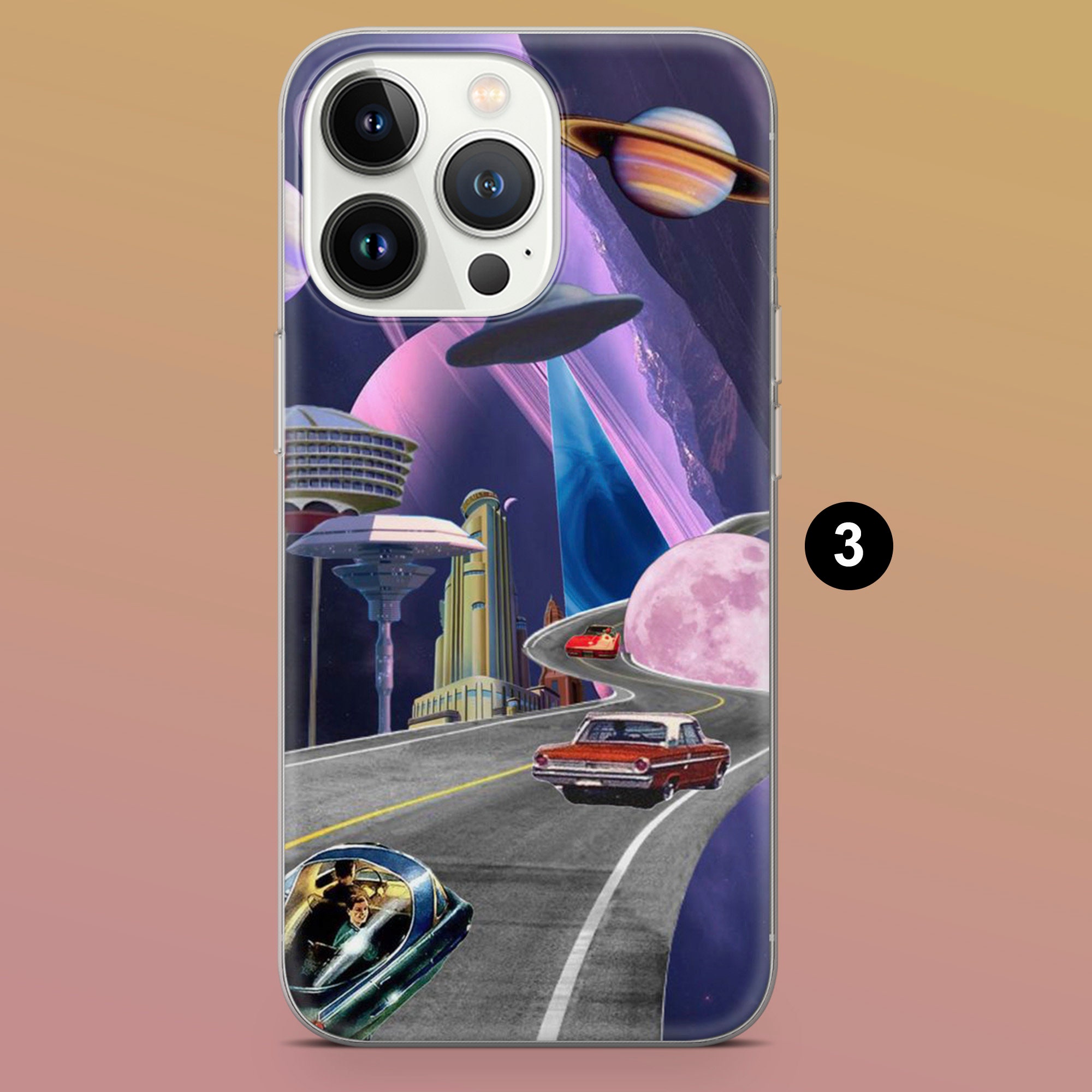 Futuristic Phone Case Deep Space Cover for iPhone 15, 14, 13, 12, 11 ...