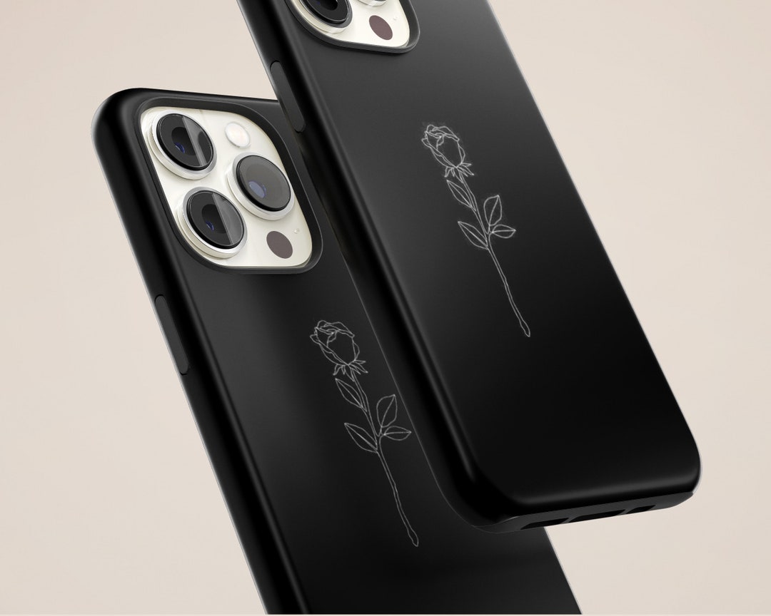Edgy Black Aesthetic Tough Case Dark Phone Case for iPhone 14 Pro, 13 ...