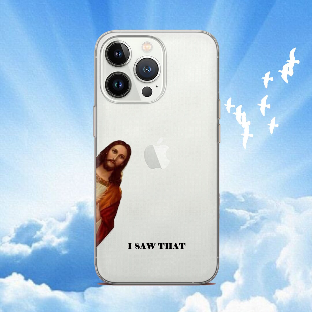 Jesus Meme Phone Case Funny Gift Cover for iPhone 15, 14, 13, 12, 11 ...