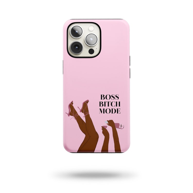 Pink Aesthetic Tough Case Girl Boss Phone Case for iPhone 14 Pro, 13 ...
