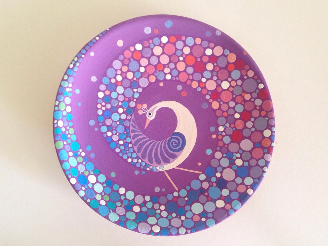 Ceramic Plate "dream", Purple Plate, Ceramic Wall Art, Bright Plate ...
