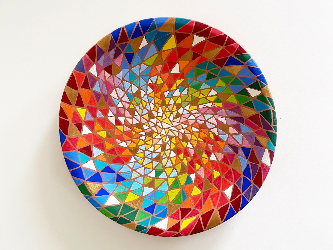 Ceramic Wall Plate for Kitchen, Handmade Home Decoration, Large Hanging ...