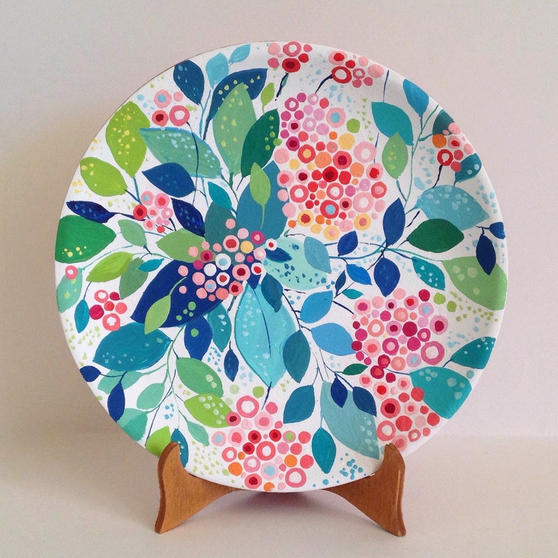 Ceramic Flower Plate - Etsy
