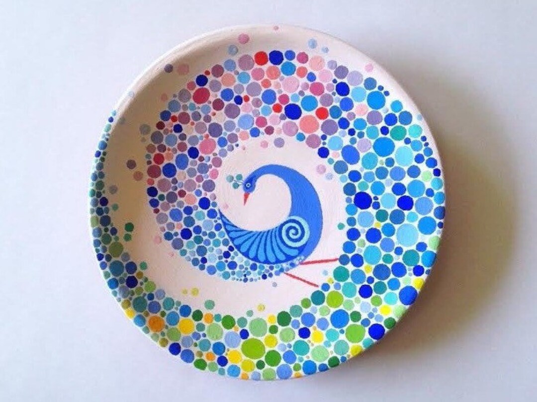 Decorative Ceramic Wall Plate "dream'', Pottery Plate, Large Ceramic ...