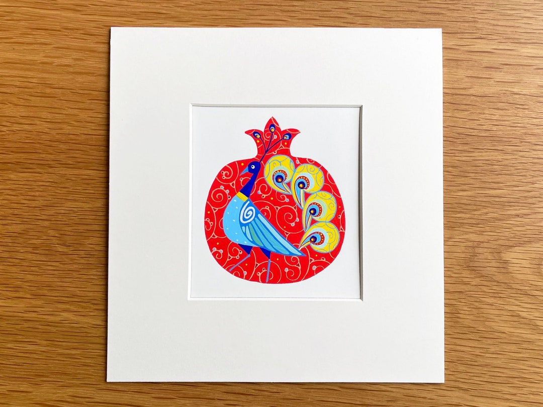Acrylic Painting of a Peacock, Peacock Painting, Good Luck Painting ...