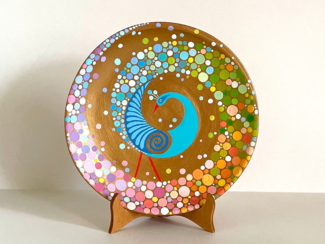 Ceramic Wall Plate, Large Decorative Plate, Hanging Large Plate, Latge ...