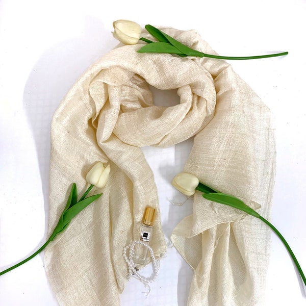 Beige Scarf - Etsy