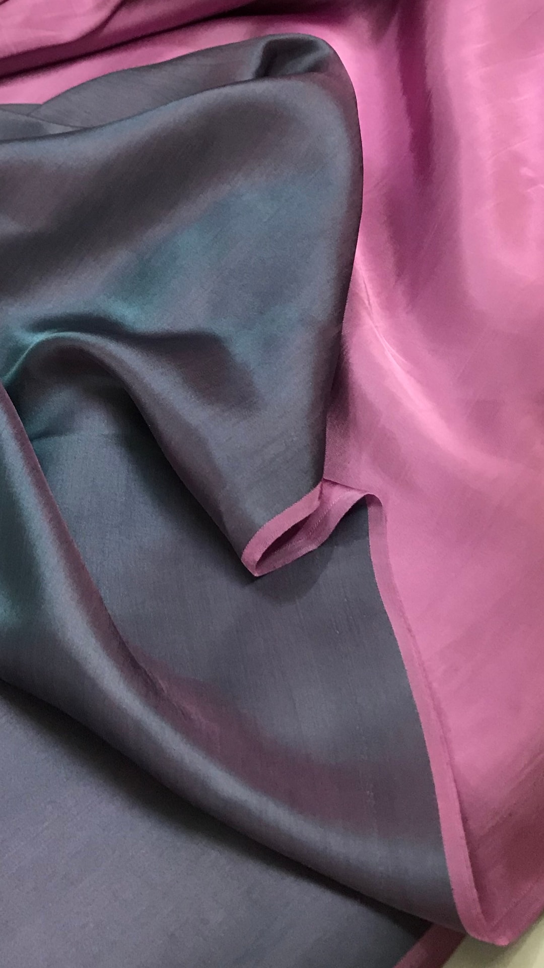 Light Pink Grey Two Side Color Silk Fabric by Yard PURE - Etsy