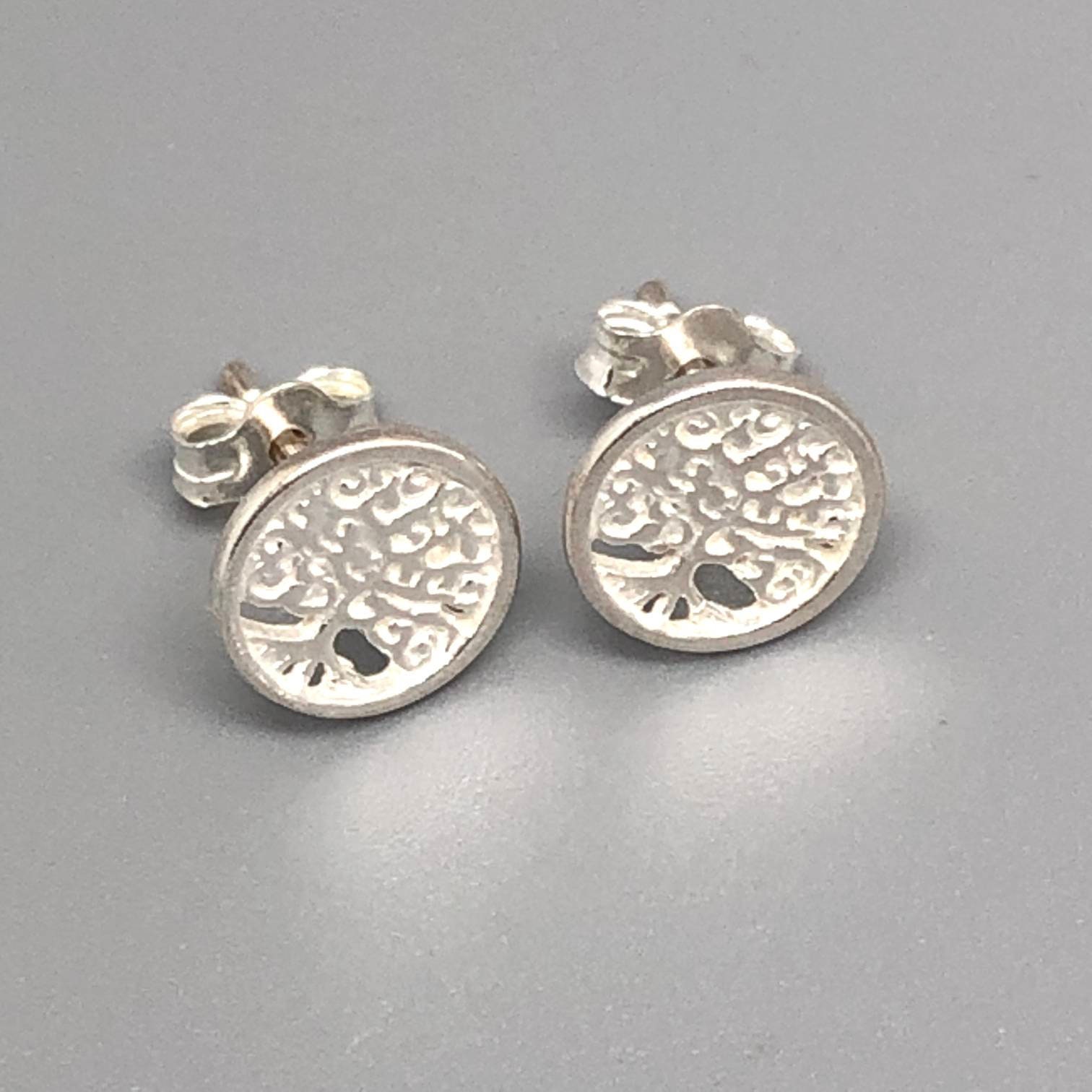 Tree of Life Stud Earrings Sterling Silver Tree of Life - Etsy