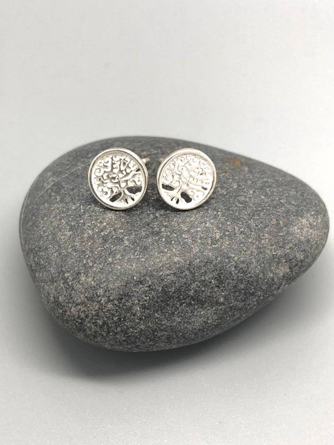 Tree of Life Stud Earrings Sterling Silver Tree of Life - Etsy