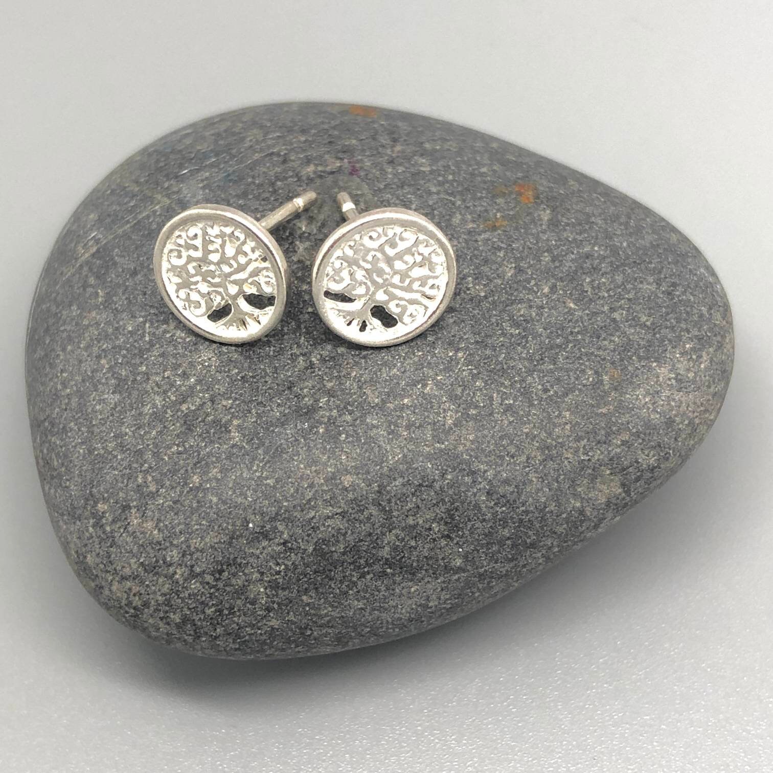 Tree of Life Stud Earrings Sterling Silver Tree of Life - Etsy