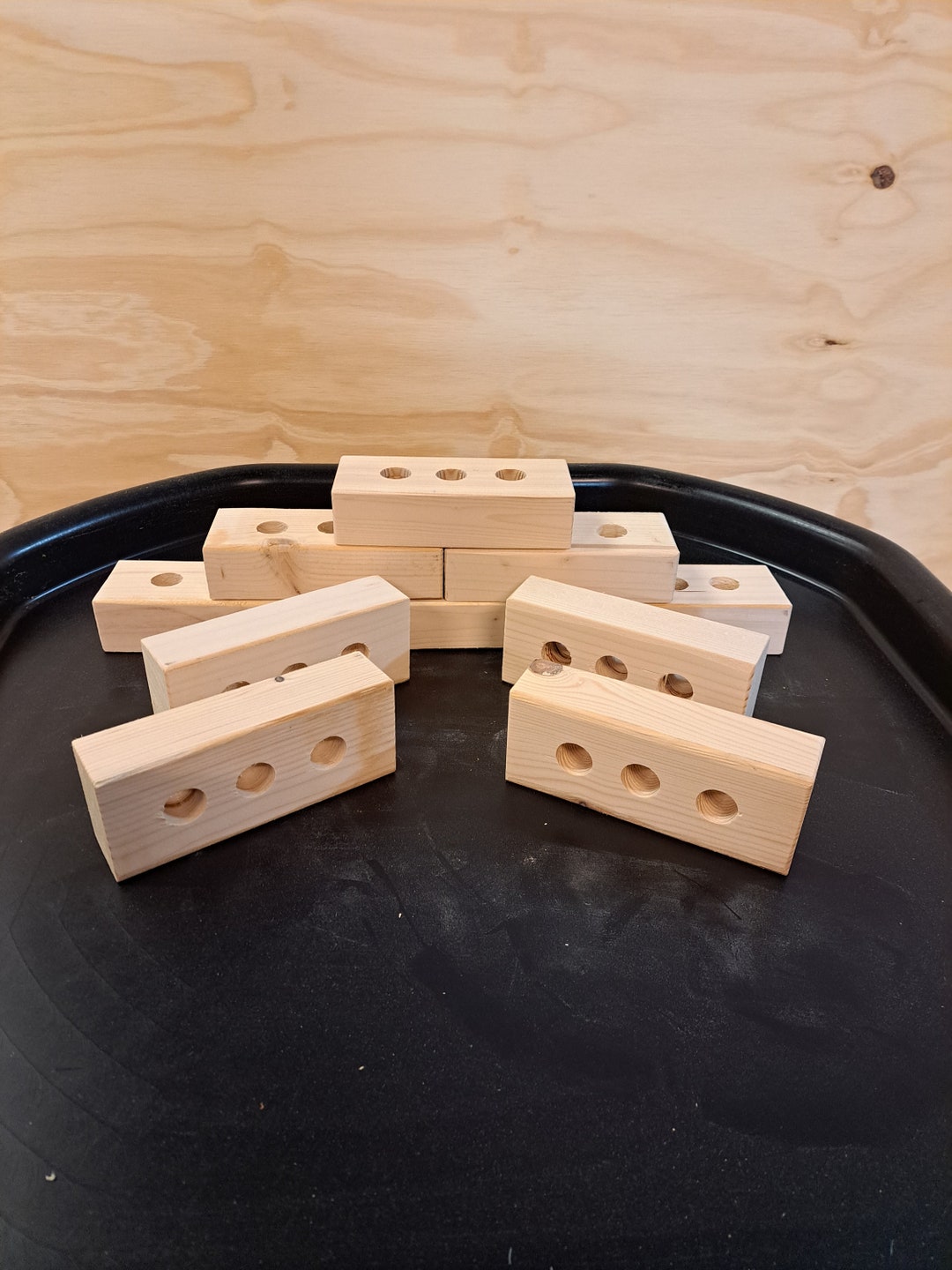 10 Pcs Natural Softwood Bricks Early Years, LOTC, Schools, Child ...