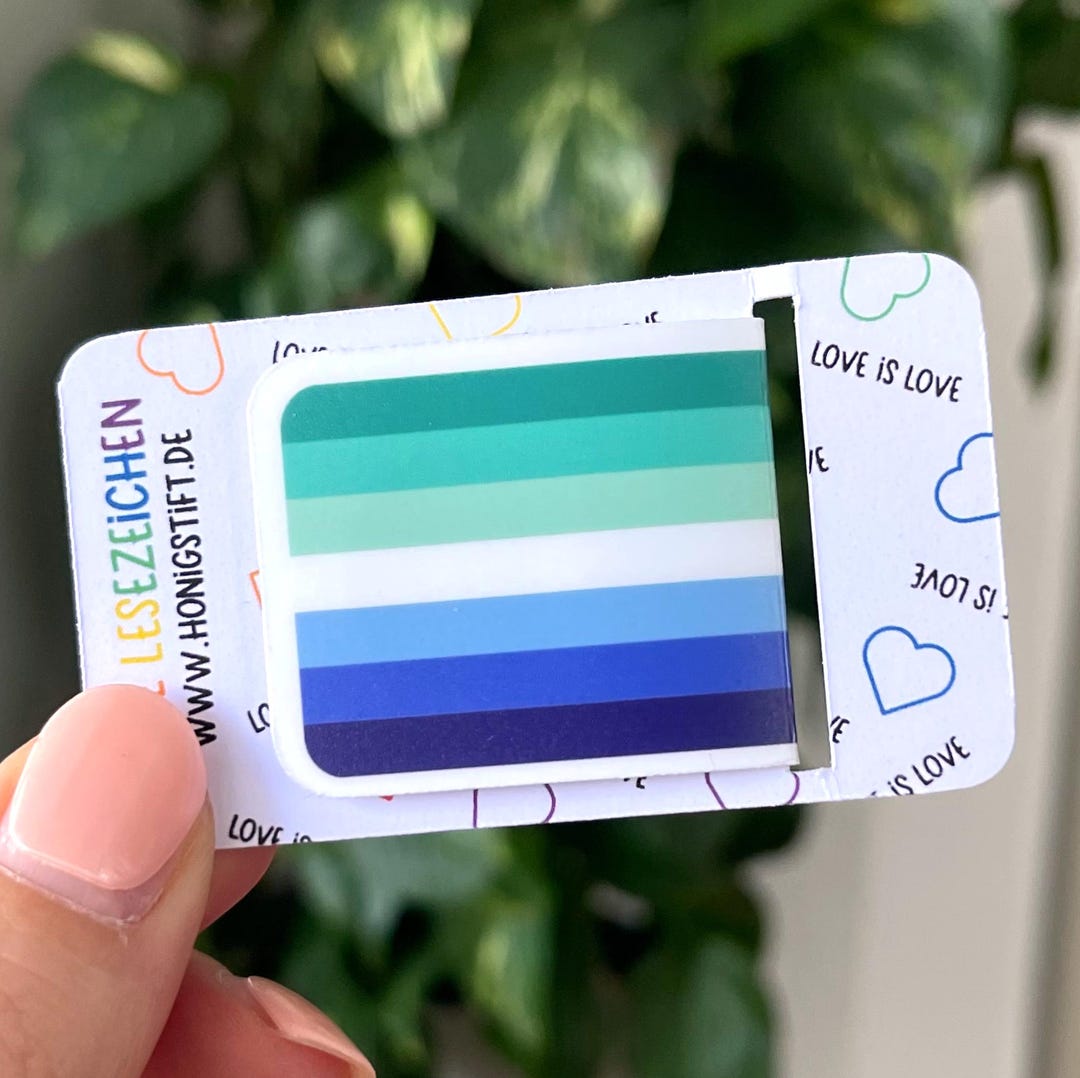 Gay Pride Flag Magnetic Bookmark, Gay Flag Bookmark, LGBTQIA Community ...