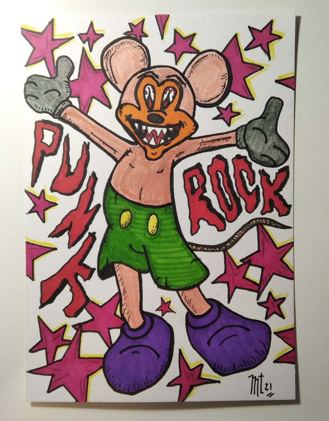 Punk Rock Micky Mouse - Etsy