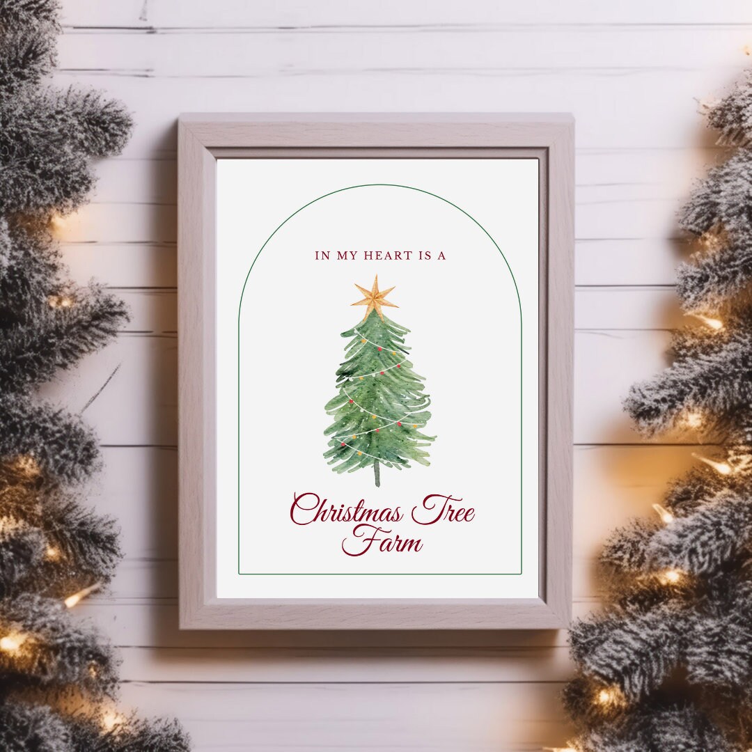 Christmas Tree Farm Lyrics Digital Print Christmas Decor - Etsy