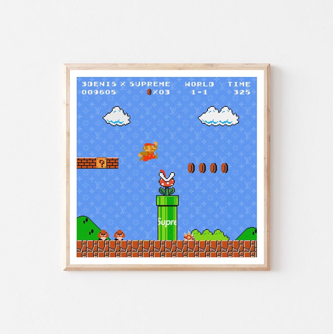 Super Mario Bros X SUPREME X LV // Poster / Home Decor / Wall Art / Art ...