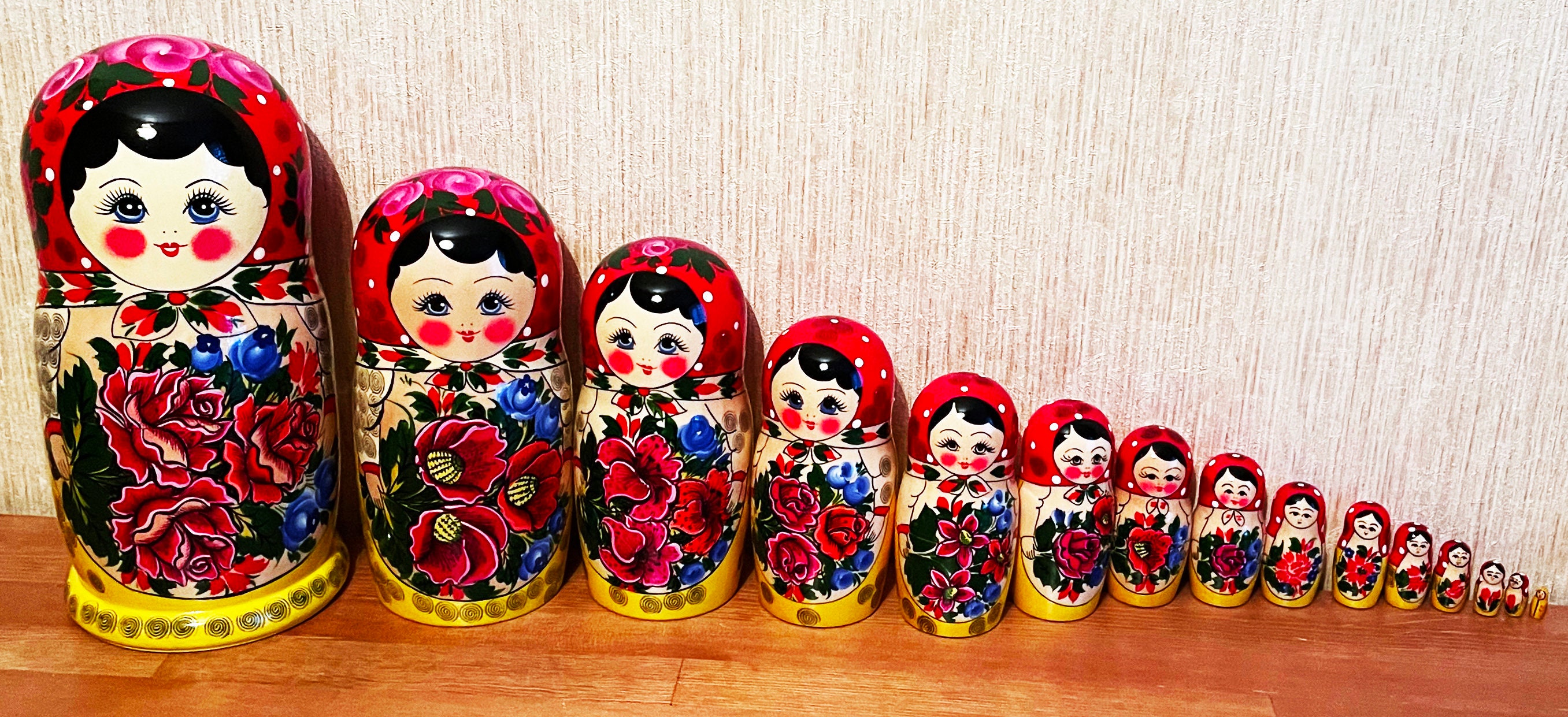 Russian Nesting Doll of 15/semyonov Nesting Doll/original Big Nesting ...
