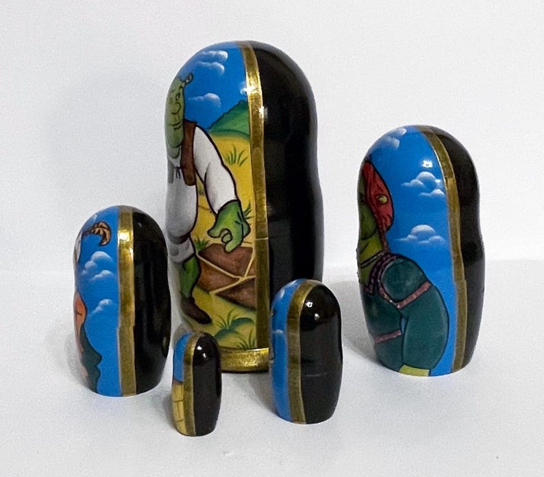 Shrek Nesting Doll of 5, Shrek Matryoshka - Etsy