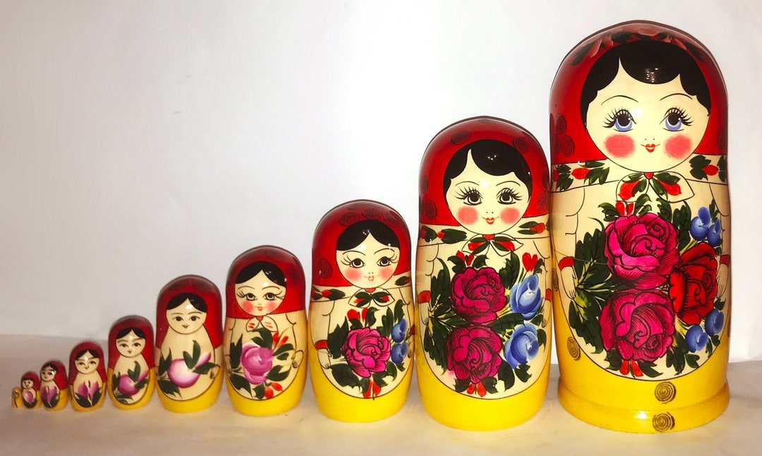 Russian Big Nesting Doll of 10/semyonov Nesting Doll /original - Etsy