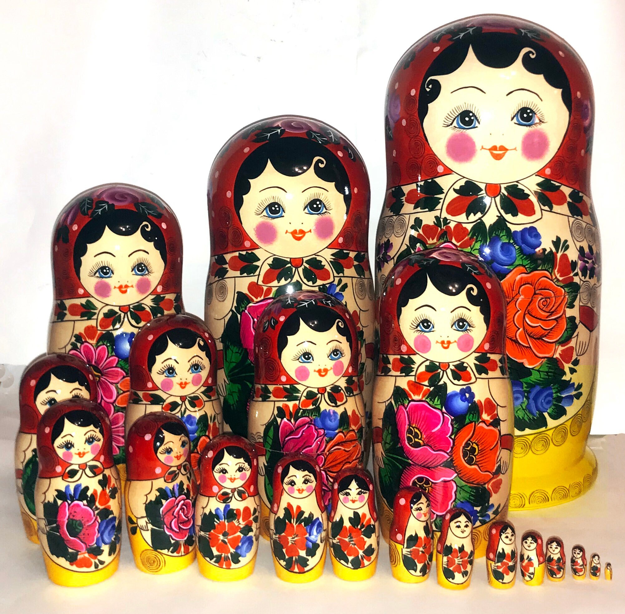 Semyonov 20 Nesting Doll /original Big Nesting Set/babushka 20 - Etsy