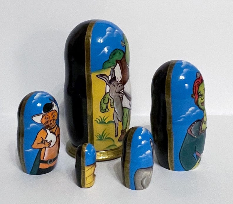 Shrek Nesting Doll of 5, Shrek Matryoshka - Etsy