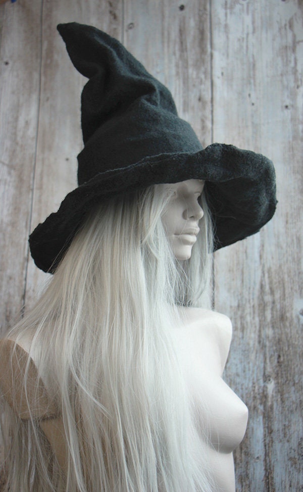 Witch Hat Wizard Magic Hat Art to Wear Clothing Handmade Altered Couture Wearable Art Clothing ...