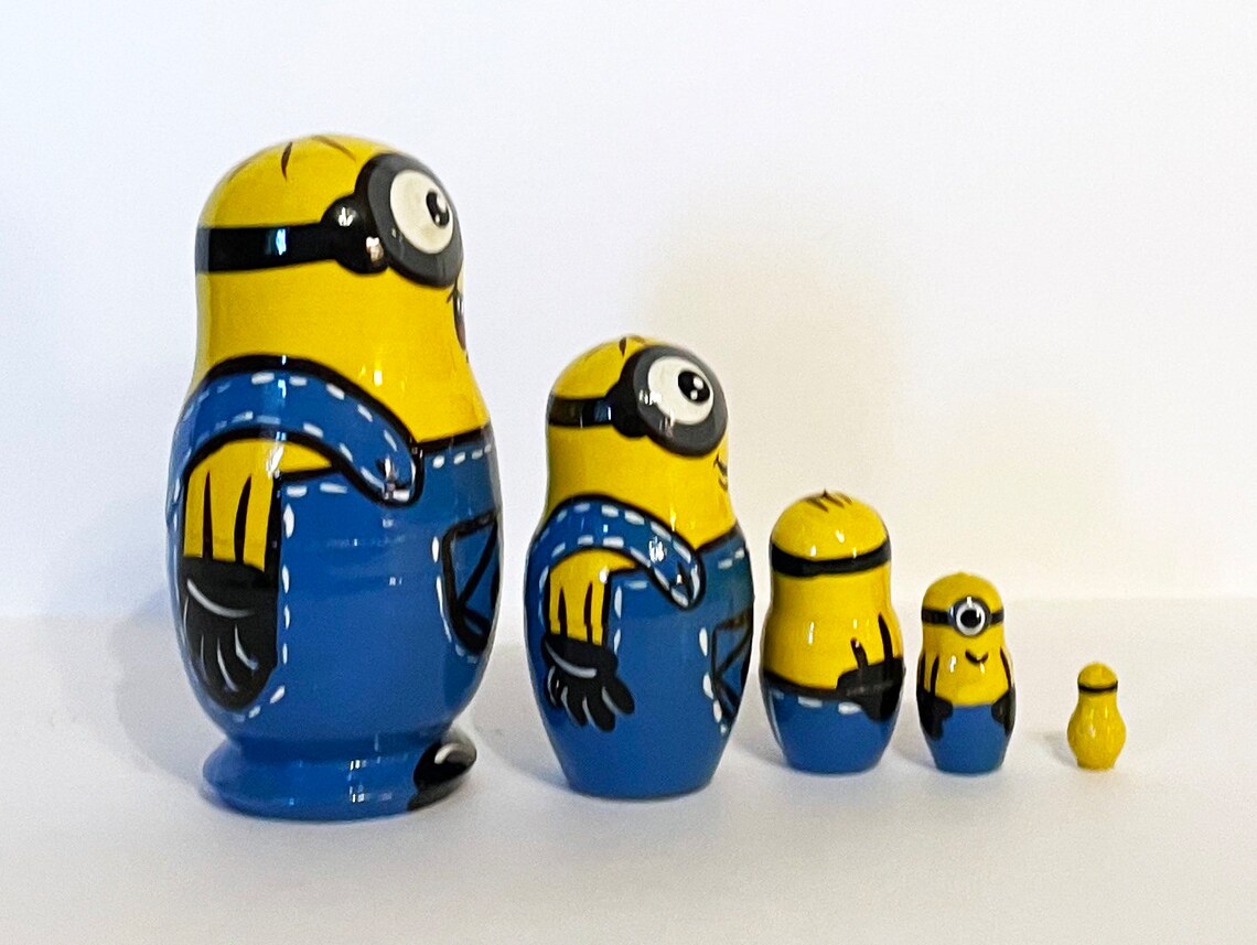 Minions Little Nesting Doll of 5 - Etsy