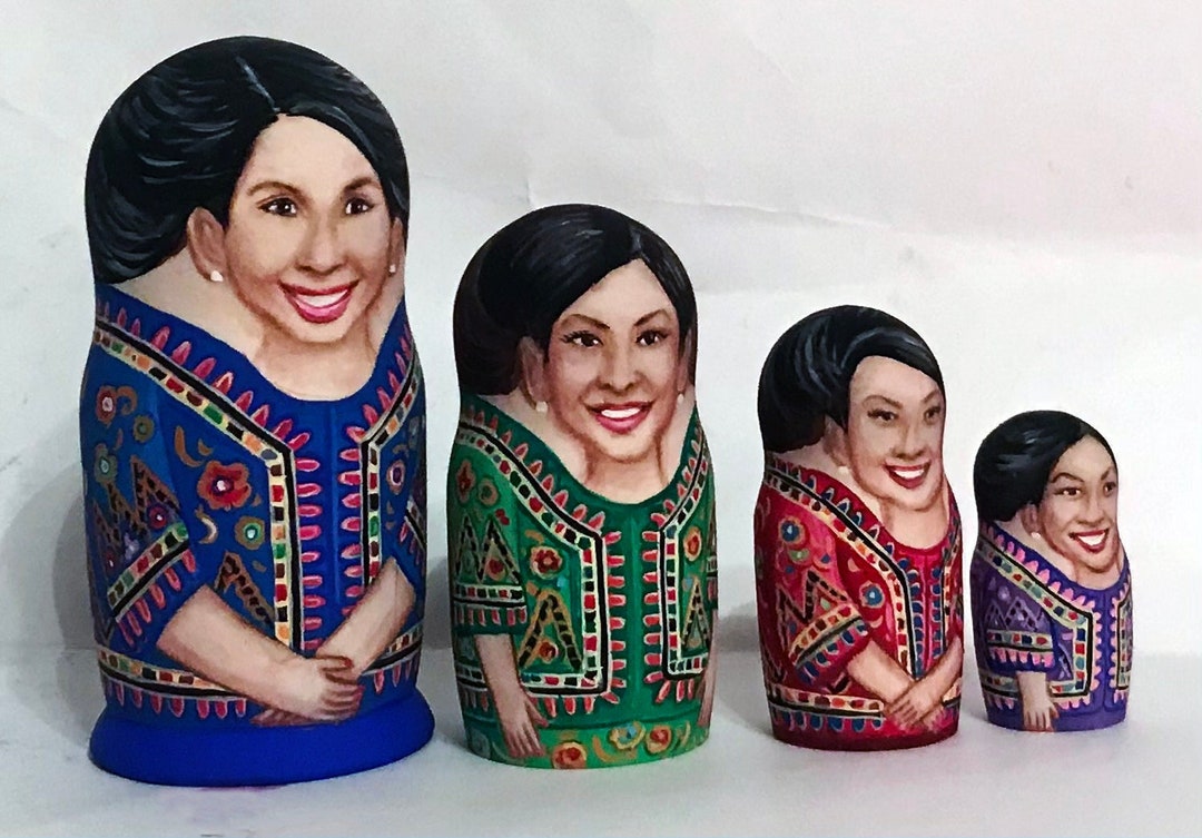 Personalized 4-pcs Nesting Doll/4-dolls Nesting Set/custom Portrait ...