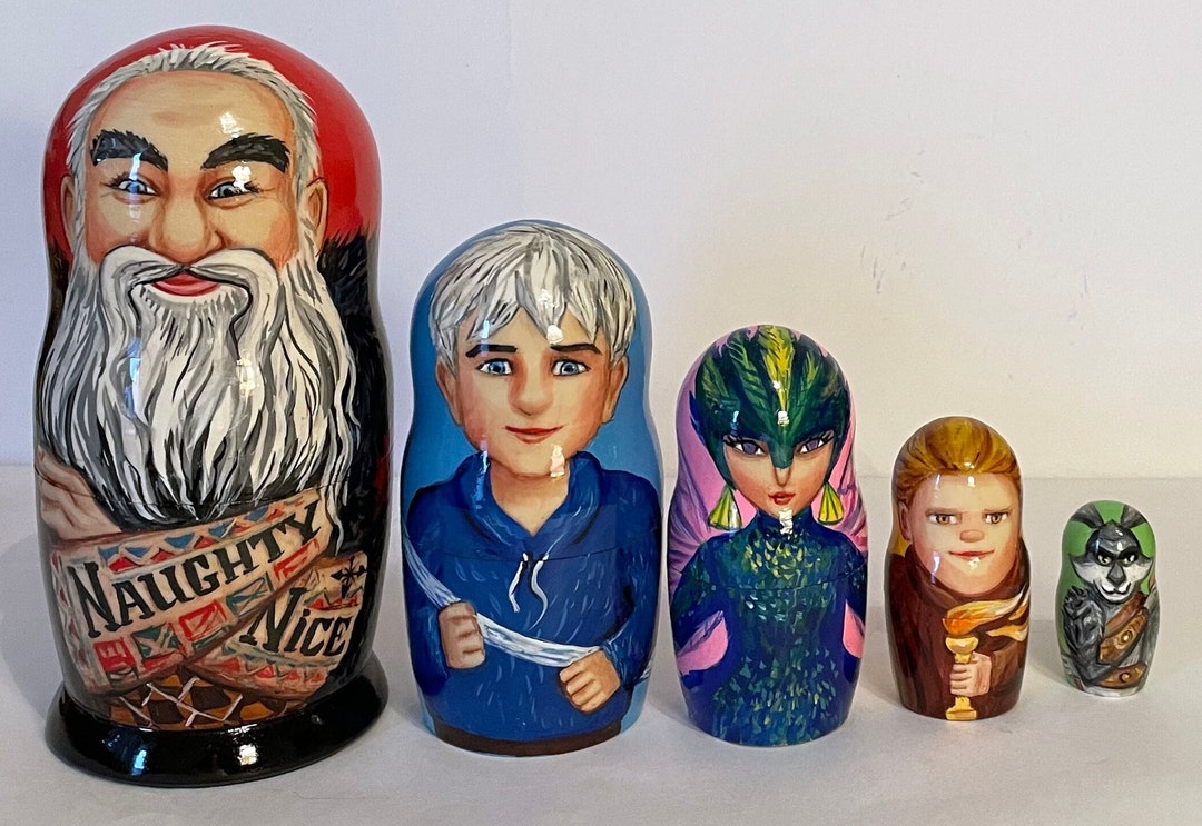 Santa Nesting Doll of 5/ Santa Matryoshka - Etsy