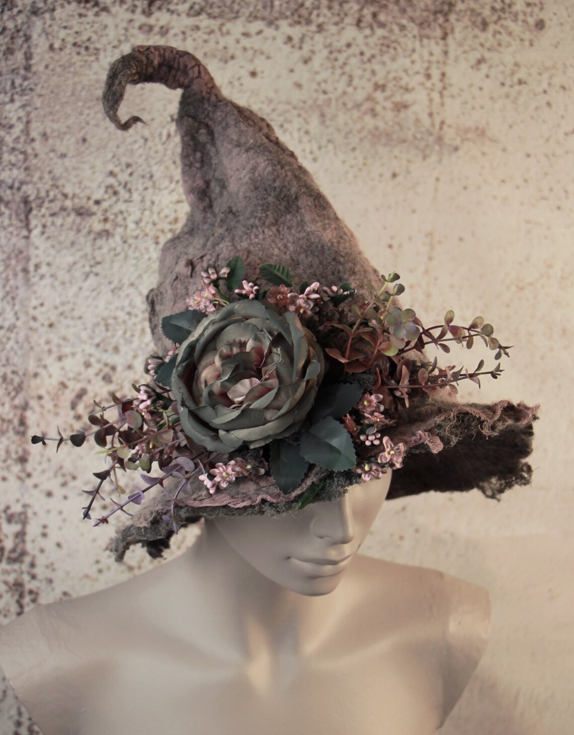 Witch Hat Wizard Magic Hat Floral Witch Hat Witch Costume - Etsy