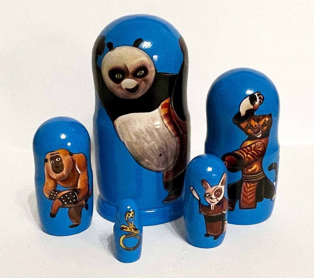Kung Fu Panda Nesting Doll of 5/kung Fu Panda Matryoshka - Etsy
