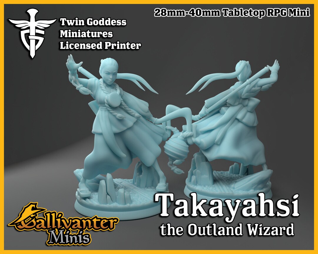 Takayahsi the Outland Wizard Twin Goddess Miniatures 28mm 32mm Dnd ...