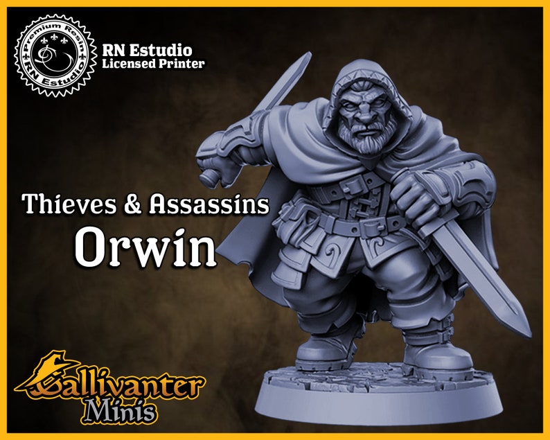 Dwarf Assassin Rogue Orwin RN Estudio Thieves & Assassins | Etsy