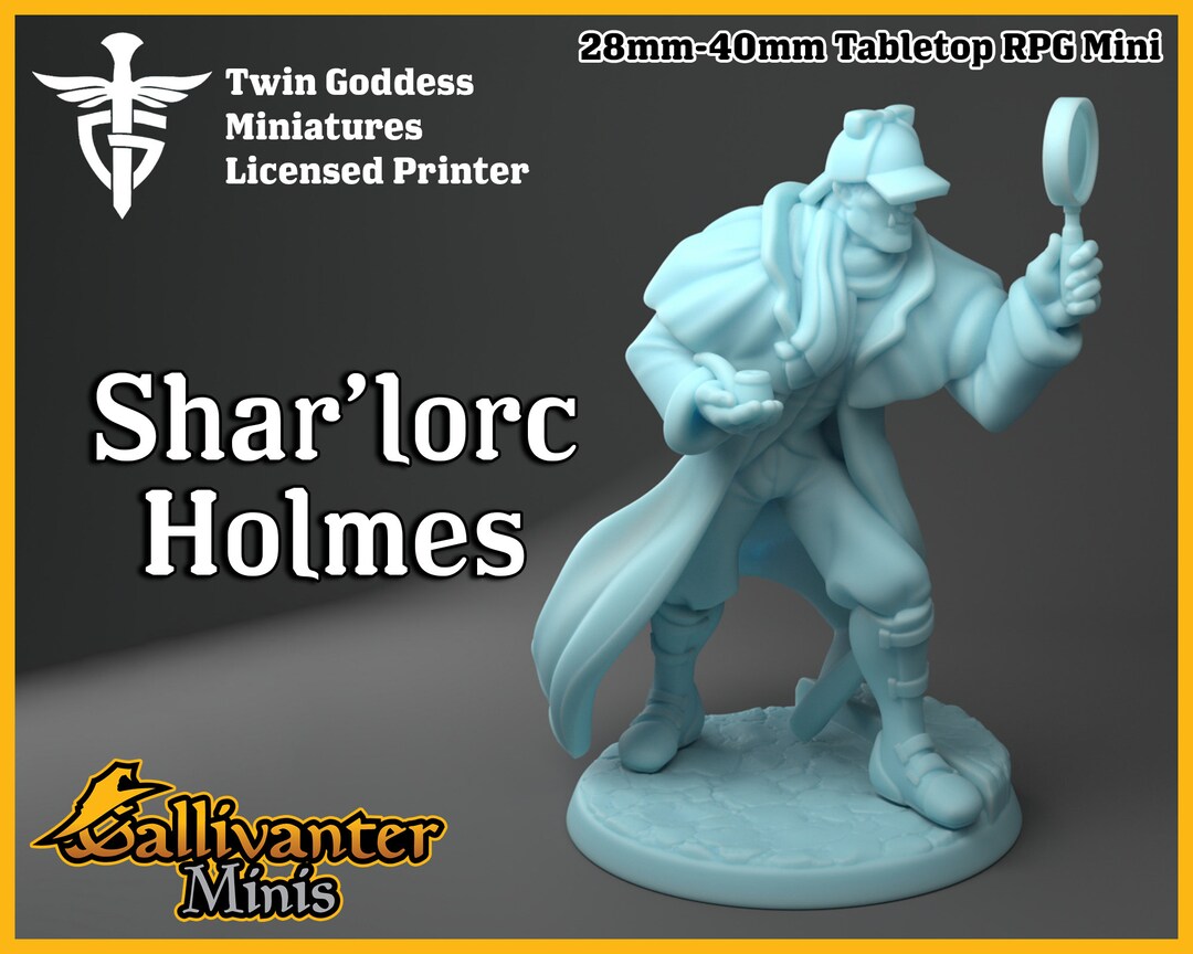 Shar'lorc the Orc Detective Twin Goddess Miniatures - Etsy