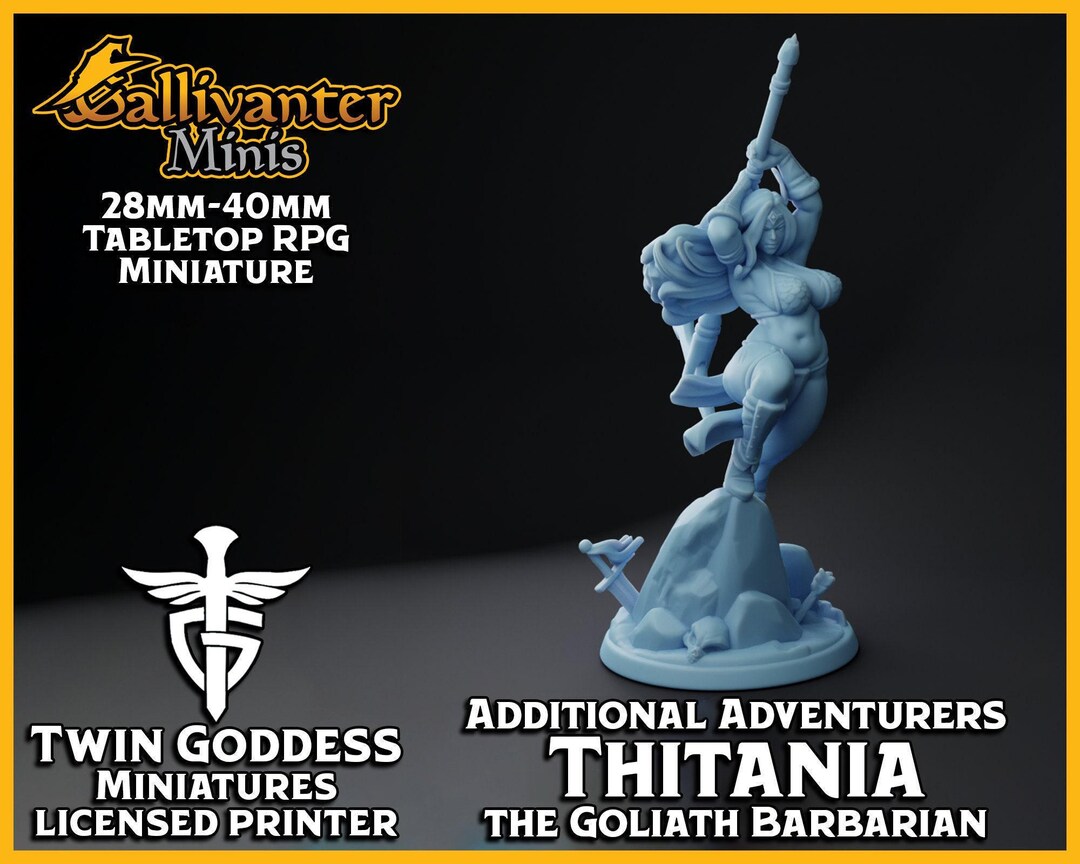 Thitania, the Beheader II W/ Pin-up Option | Twin Goddess Miniatures ...
