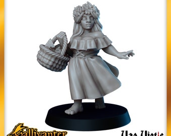 Dwarf Librarian Female Dwarven Scholar RPG 28mm 32mm Mini Miniatures ...