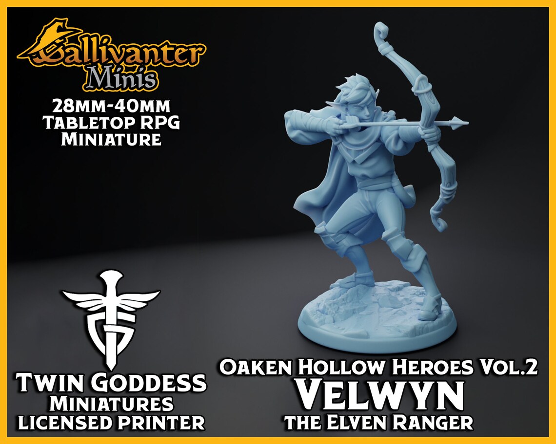 Velwyn the Elven Ranger Twin Goddess Miniatures: Oaken - Etsy