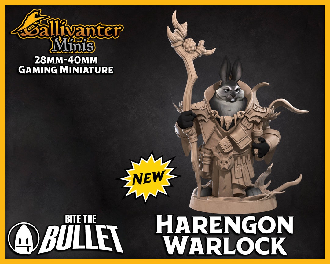 Harengon Warlock, Rabbitfolk Bite the Bullet: Harengon Vol.01 28mm 32mm ...