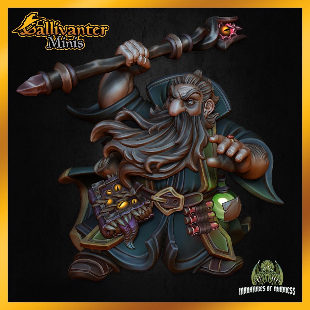 Abraham, the Dwarf Overlord | Miniatures of Madness | 28mm 32mm 35mm ...